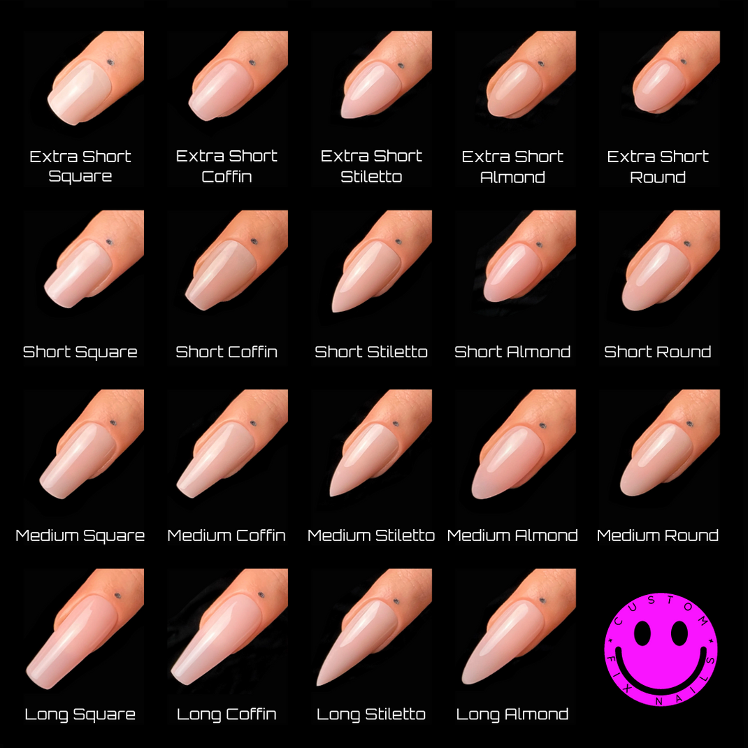 Shapes and Sizing |Custom Press-On Nails| – Custom Fix Nails