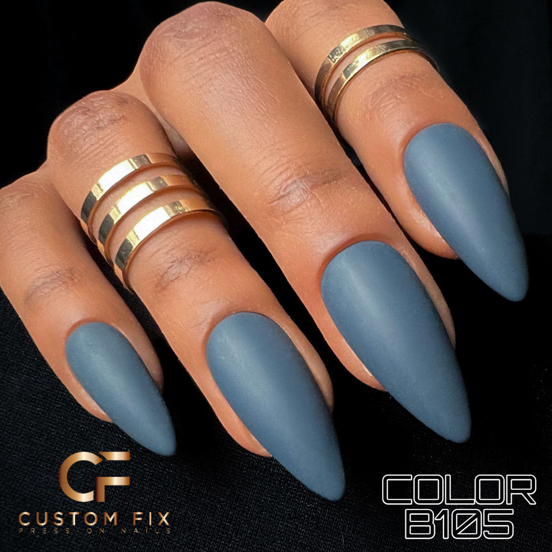 Basic Fix (Blue) |Custom Press-On Nails| – Custom Fix Nails